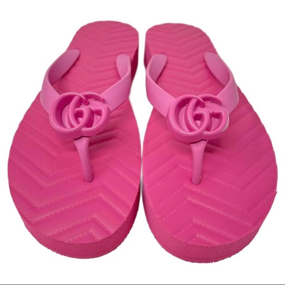 Gucci | Shoes | Gucci Marmont Flip Flop Pink | Poshmark